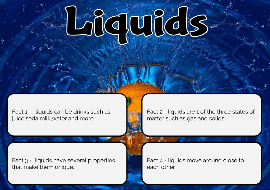 Liquids four facts – Winter @ Pt England School